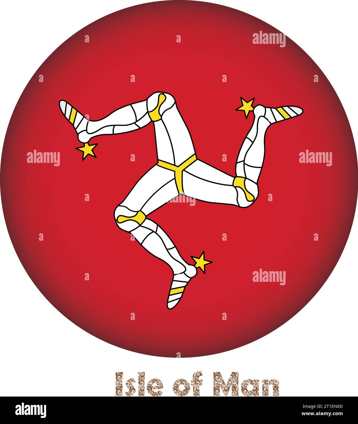 Isle of Man Flag Round Shape Stock Vector Image & Art - Alamy