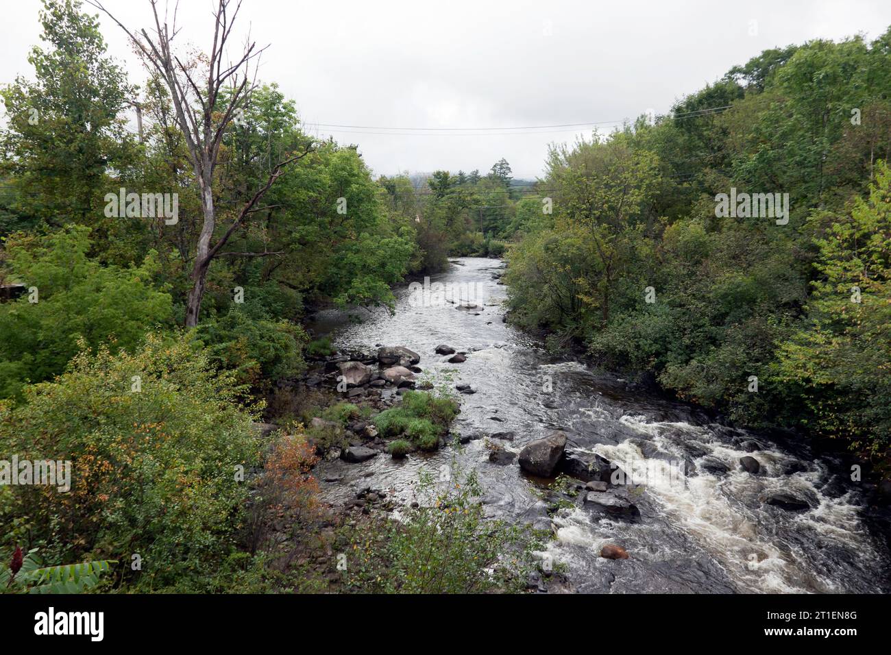 View of the Mascoma River, taken from the Packard Hill Covered Bridge ...