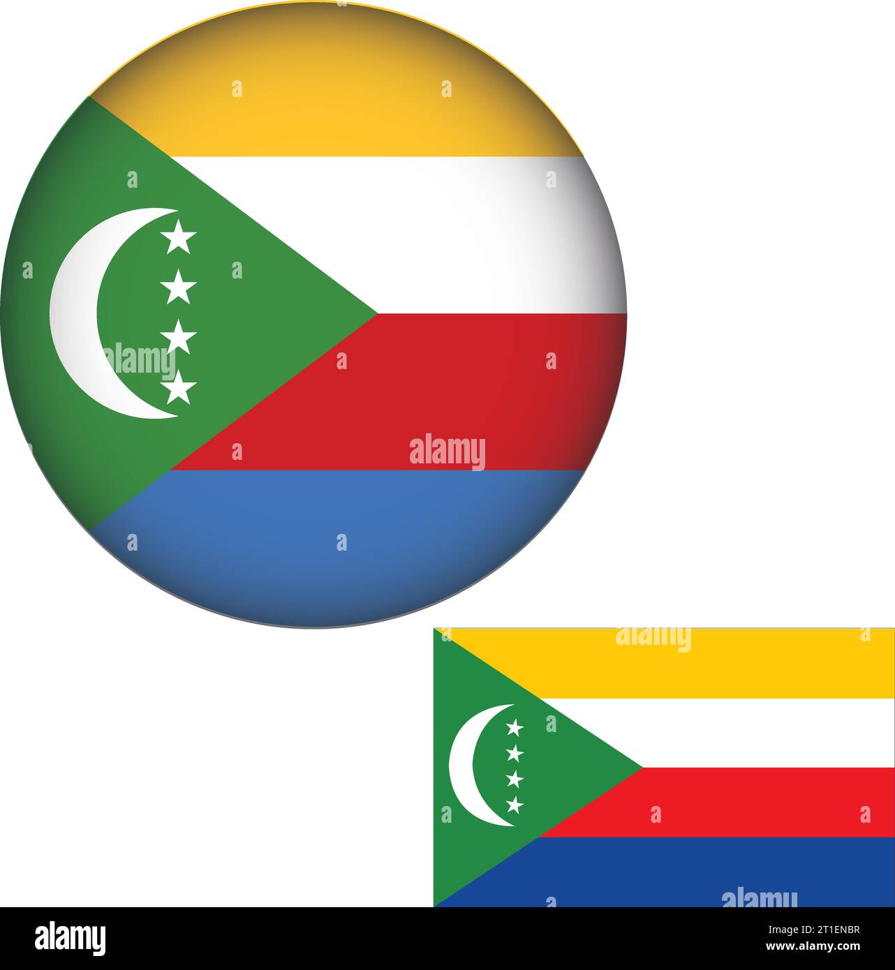 Comoros flag illustration Stock Vector Images - Alamy