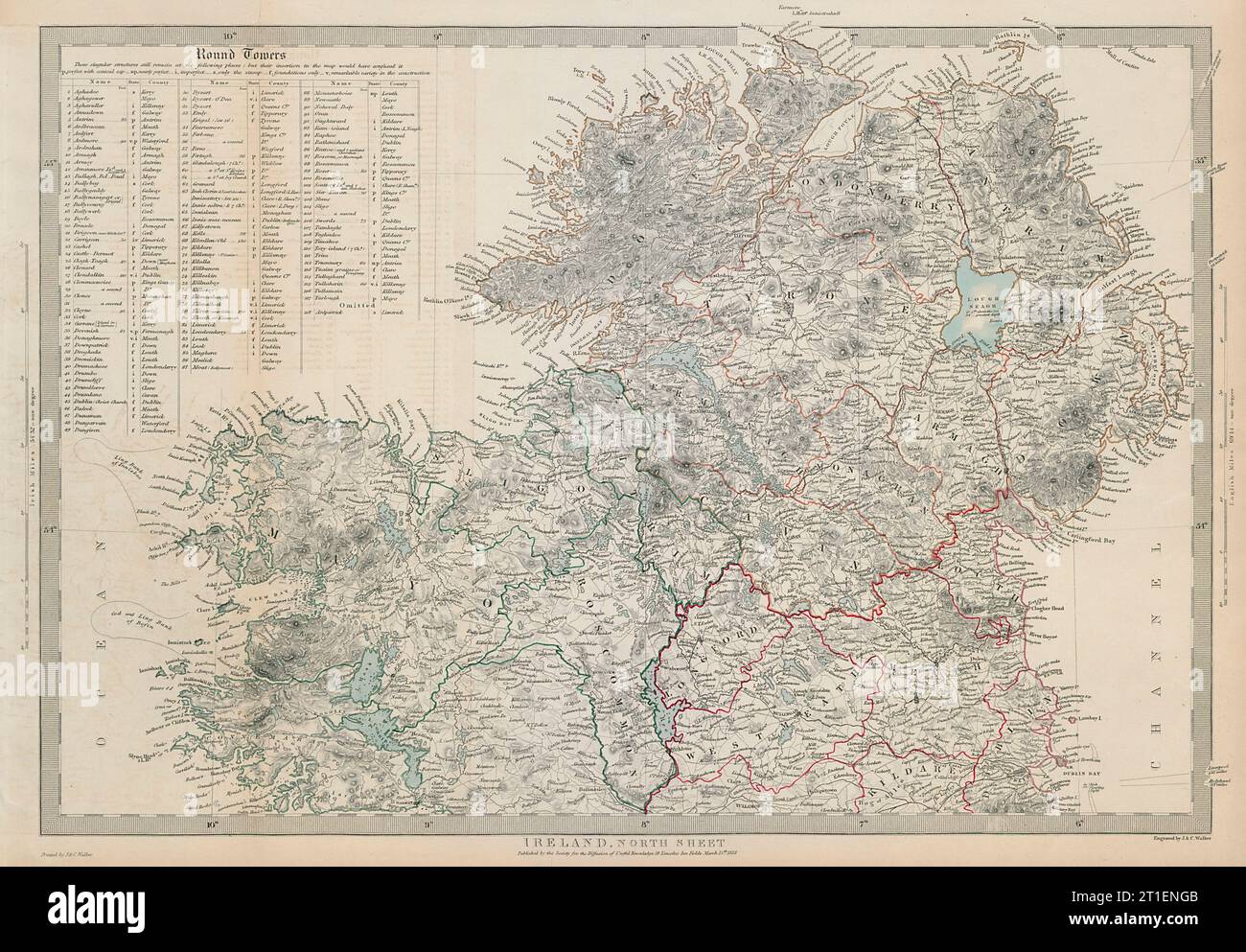 IRELAND North Sheet. Cloigtheach Cloigthithe. List of round towers SDUK ...