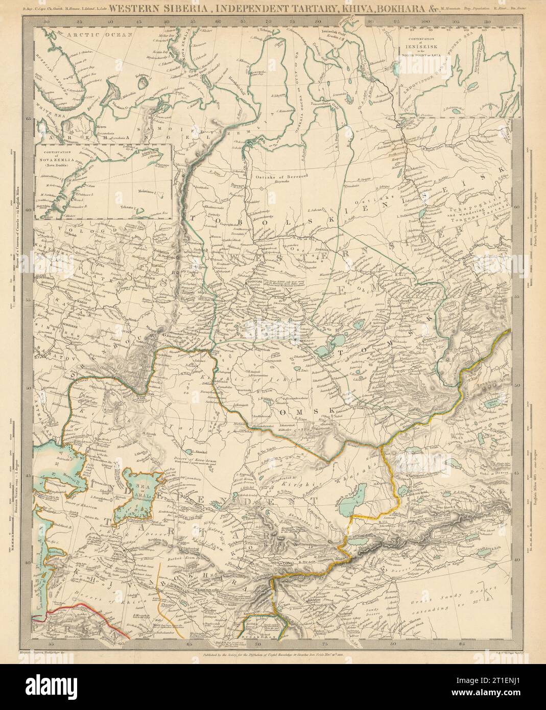 CENTRAL ASIA Western Siberia Bukhara Khiva Independent Tartary SDUK ...