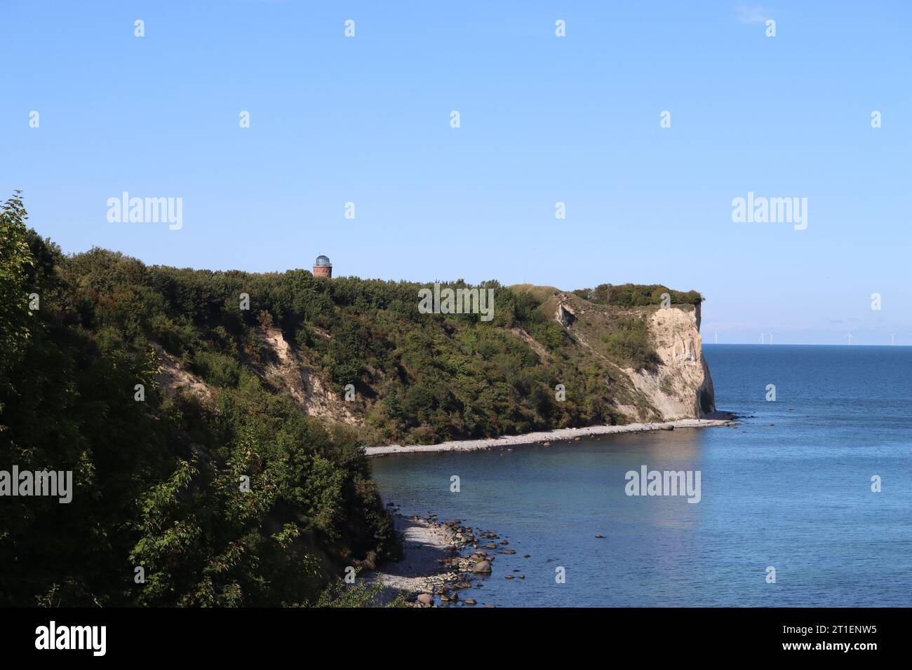 View on the cliff of Cape Arkona on the Baltic Sea island of Rügen ...
