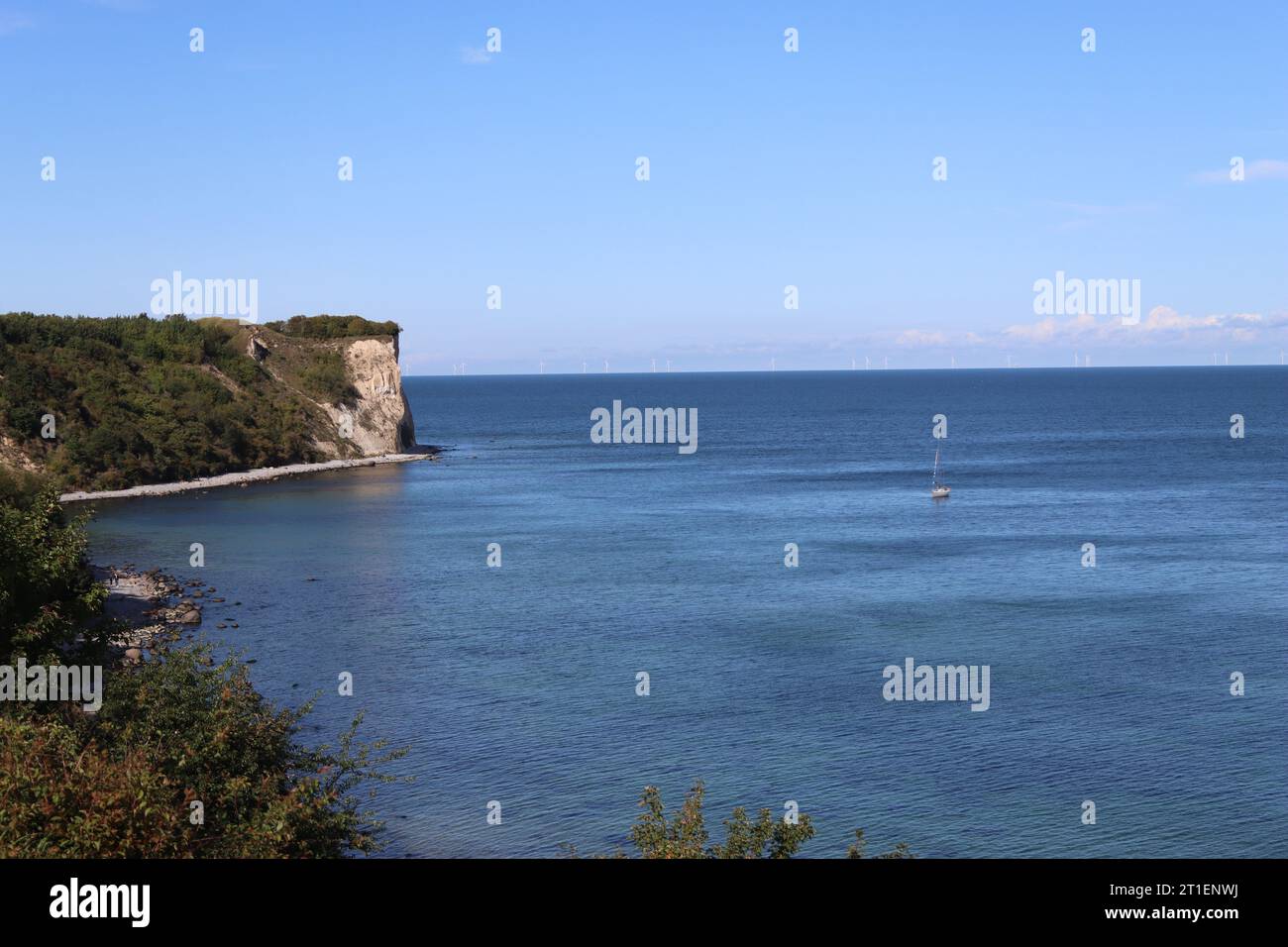 View on the cliff of Cape Arkona on the Baltic Sea island of Rügen ...