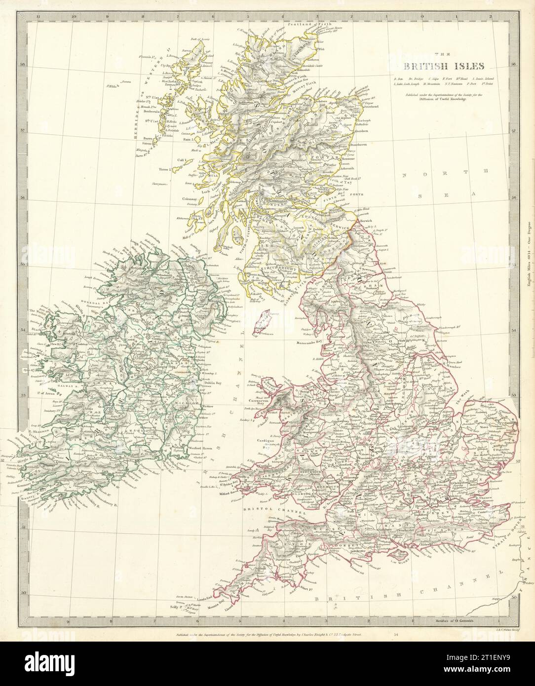 BRITISH ISLES. United Kingdom & Ireland. Counties towns rivers. SDUK ...