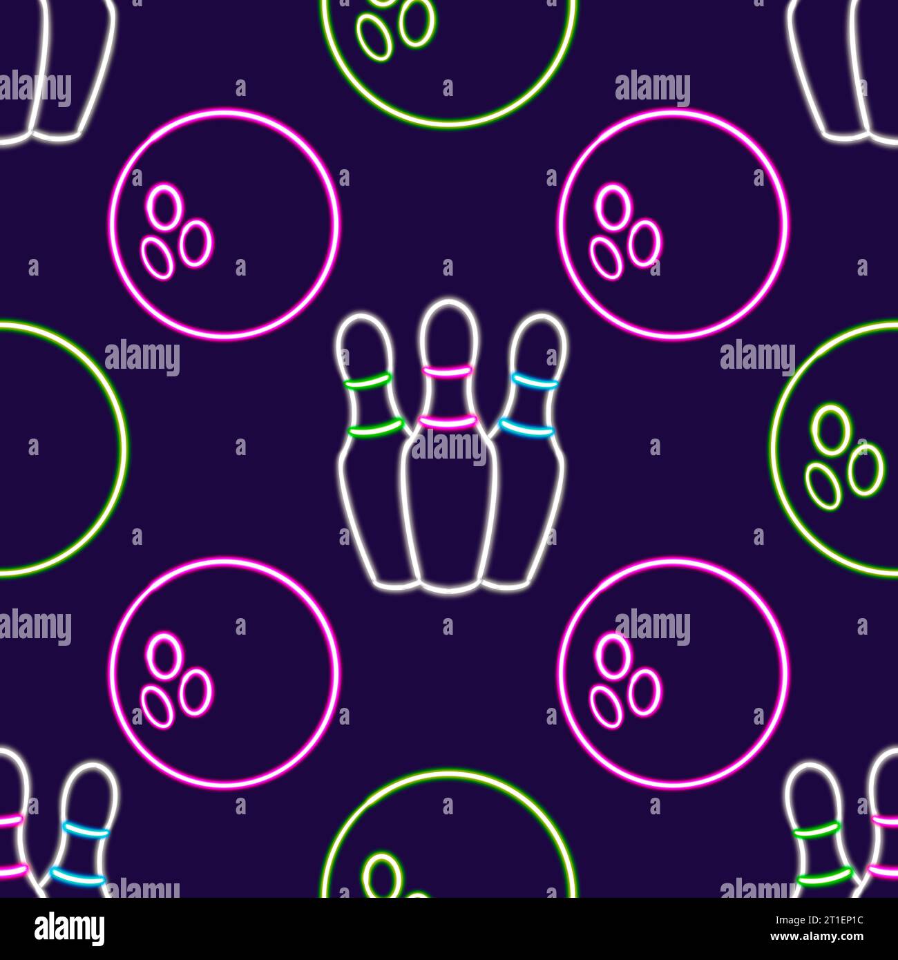 seamless pattern beer glowing desktop icon, neon bowling ball sticker ...