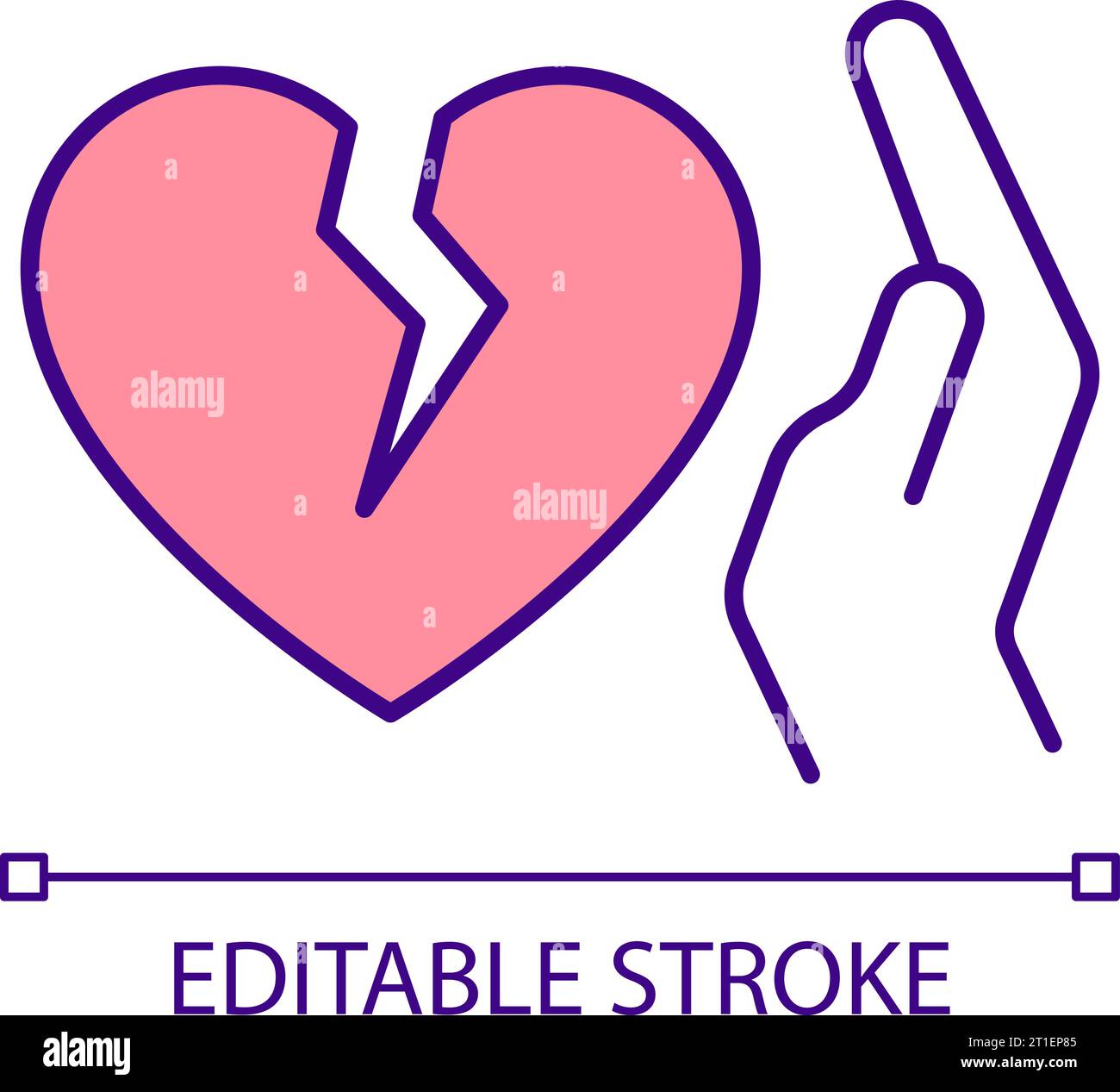 2D thin linear lack of empathy simple icon Stock Vector Image & Art - Alamy