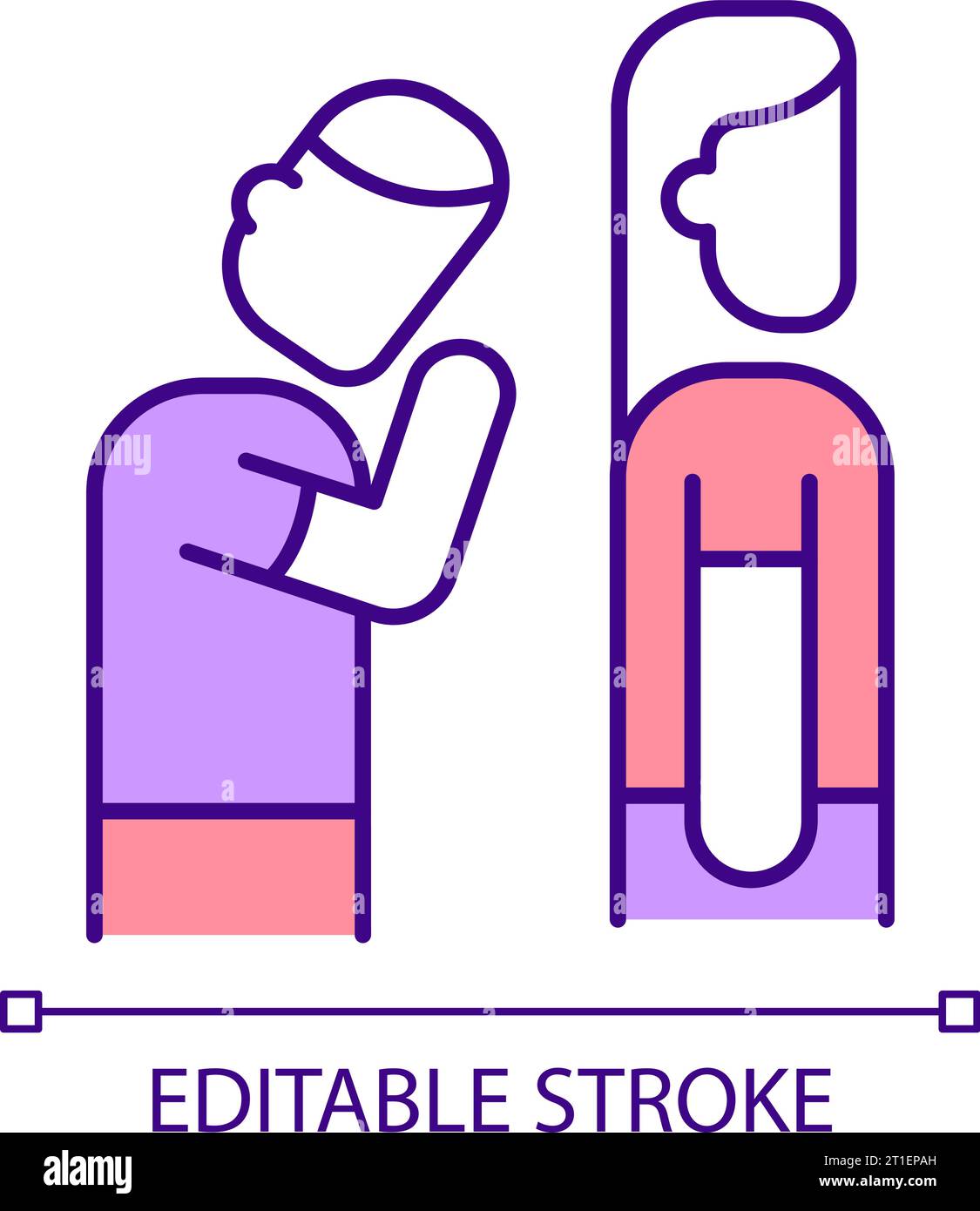 2D thin linear colorful lack of empathy icon Stock Vector Image & Art - Alamy