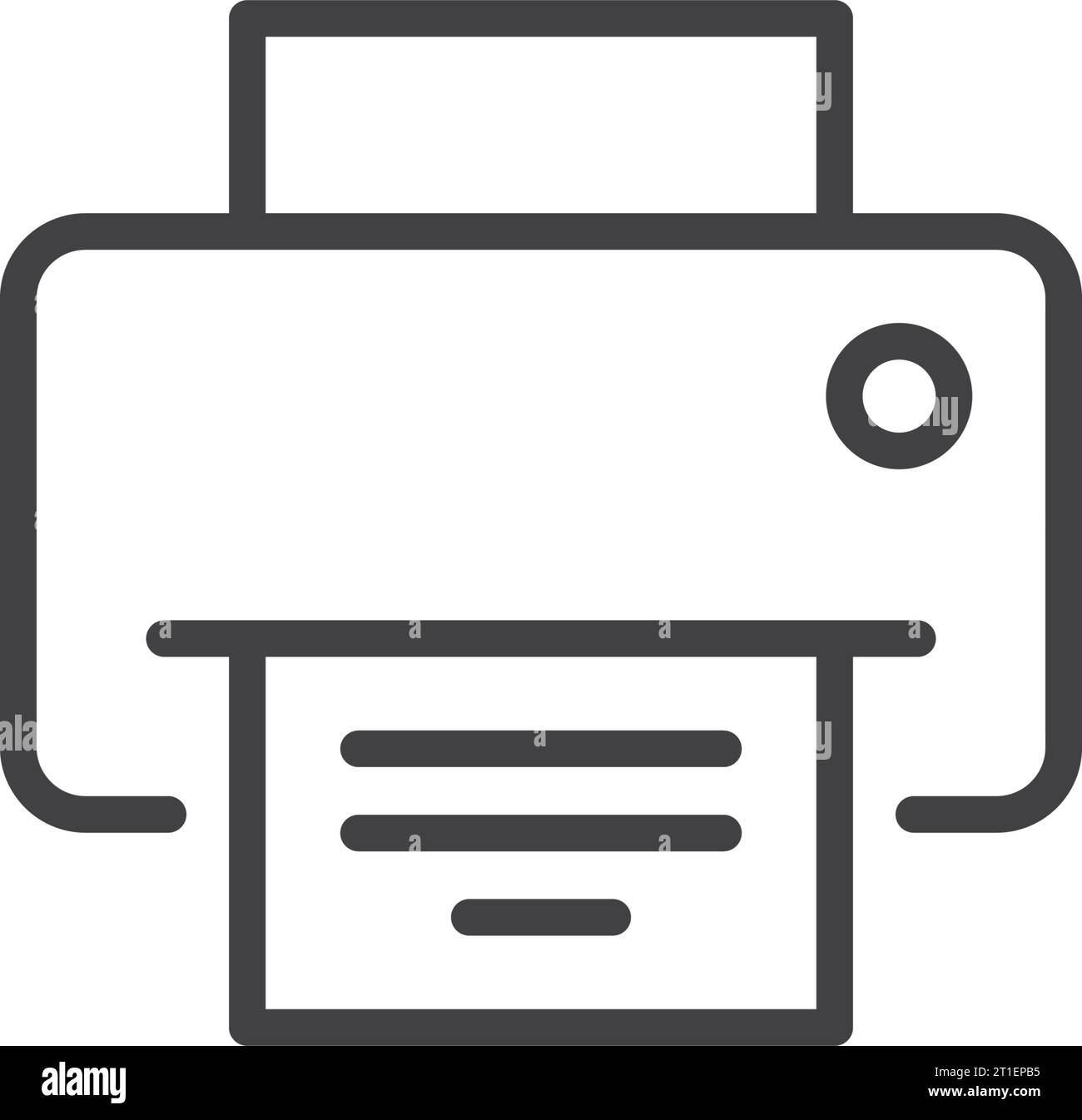 Printer icon in flat style. Office machine vector illustration on ...