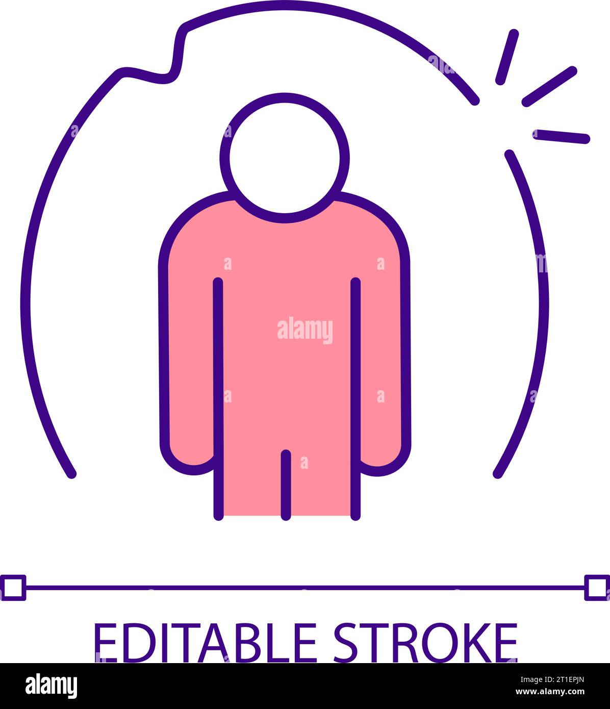 2D thin linear poor boundaries simple icon Stock Vector Image & Art - Alamy