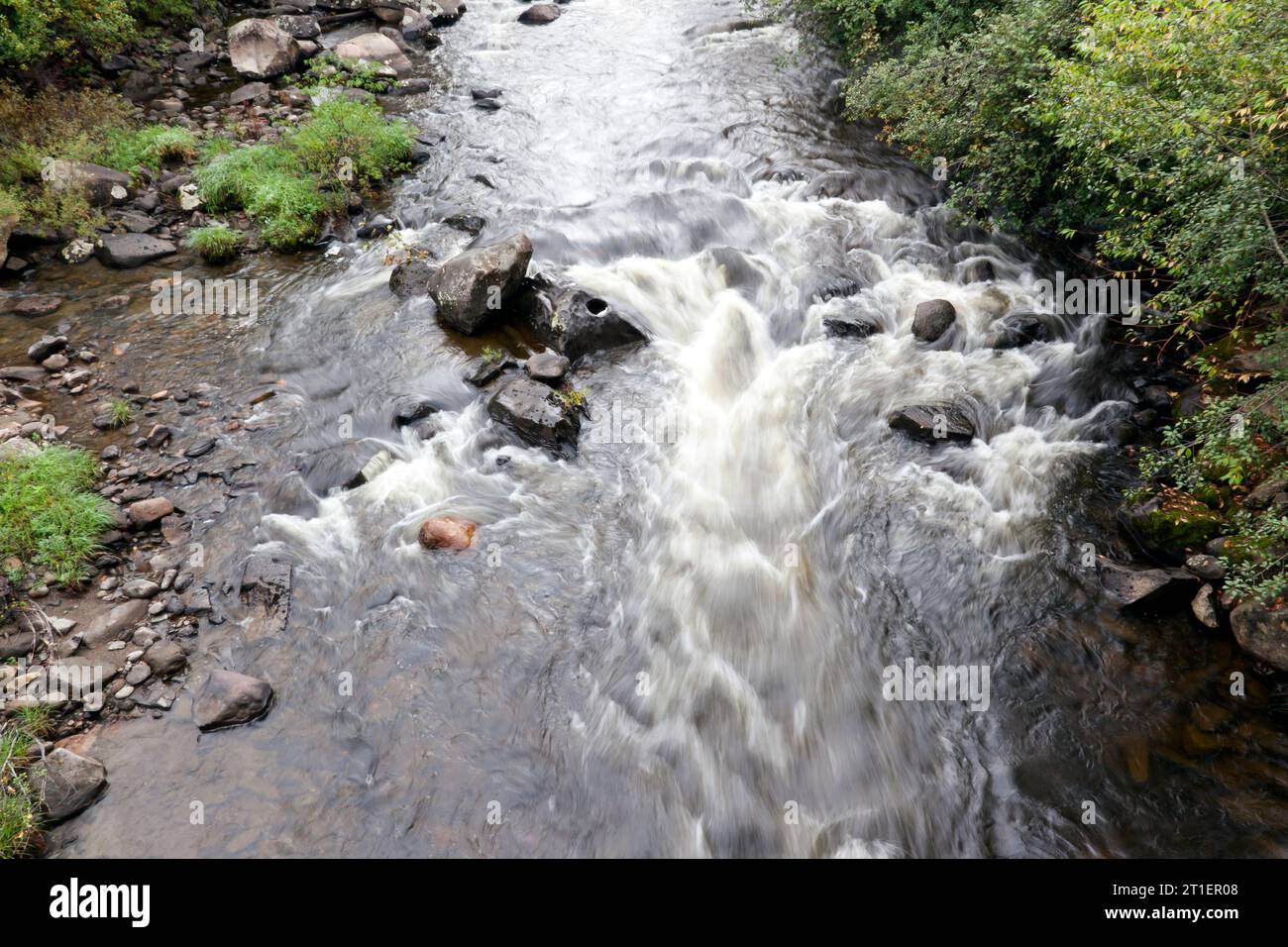Slow Shutter-speed image of the Mascoma River, taken from the Packard ...