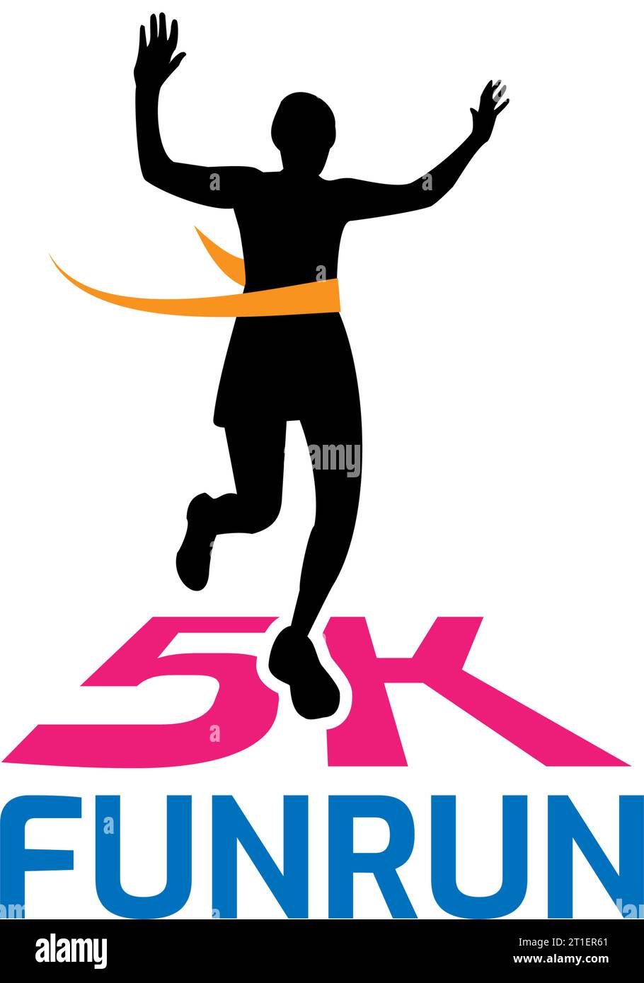 Logo Design for 5K fun run event in vector Stock Vector Image & Art - Alamy