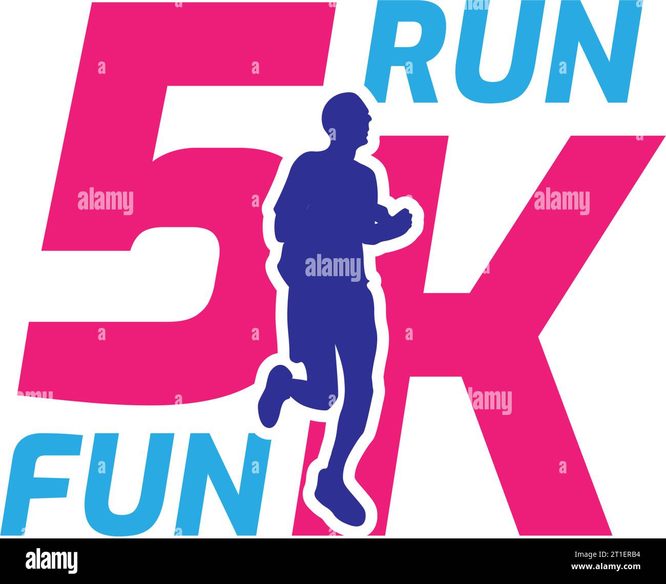 Logo Design for 5K fun run event in vector Stock Vector Image & Art - Alamy