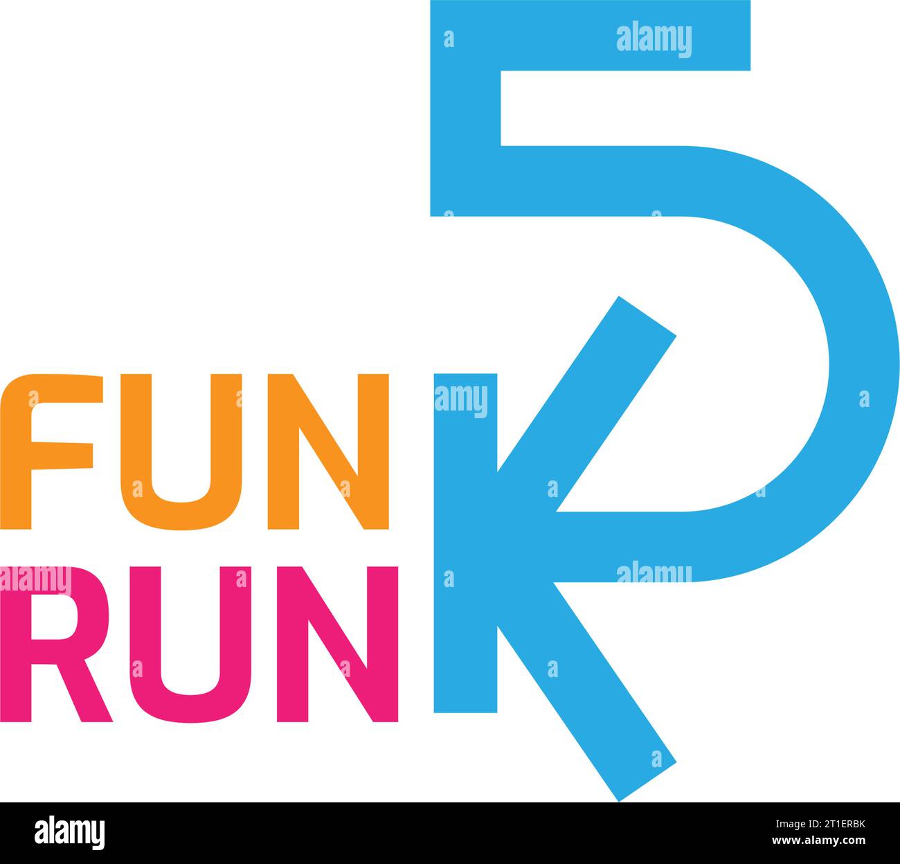 Logo Design for 5K fun run event in vector Stock Vector Image & Art - Alamy