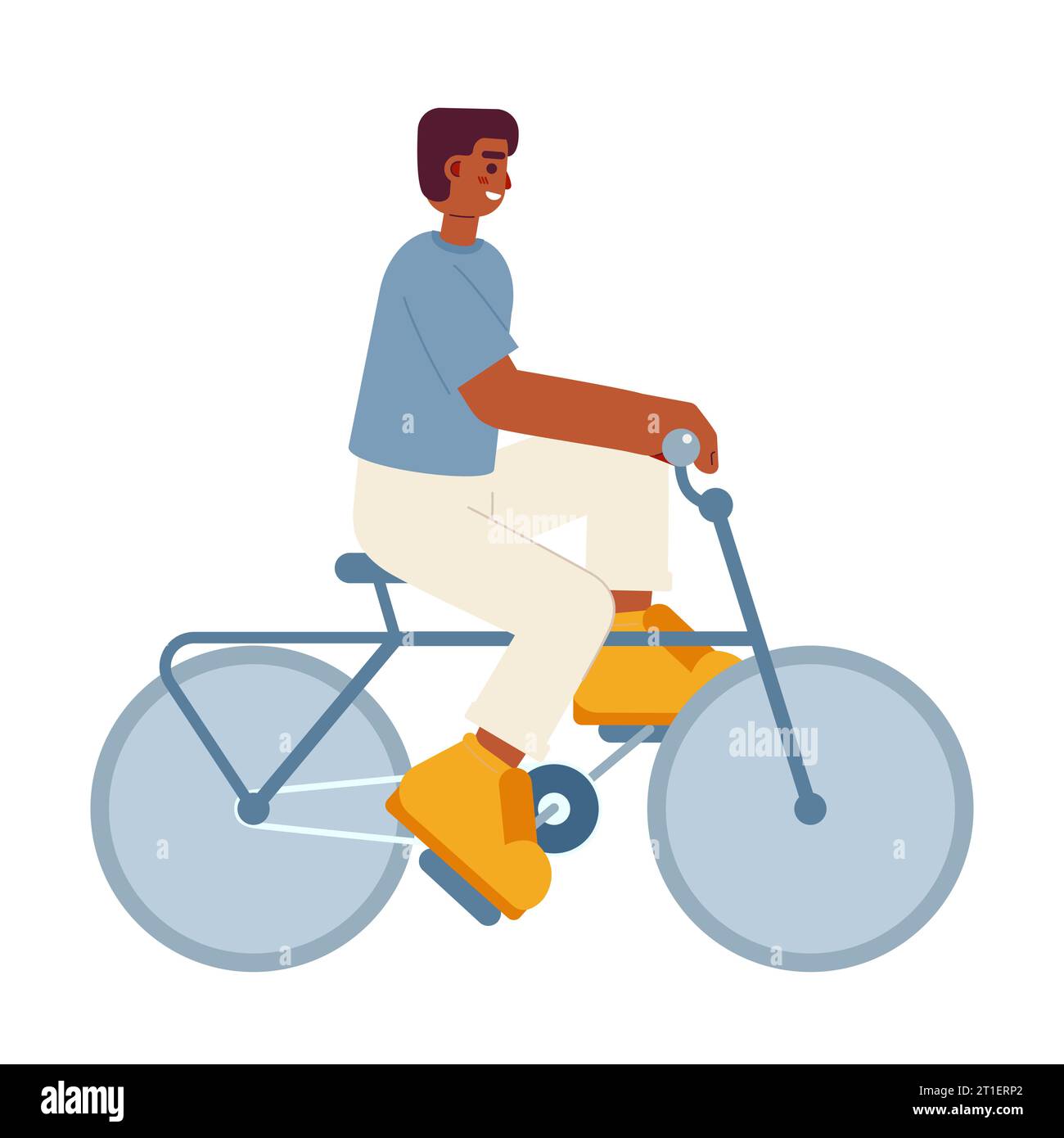 Man Riding Bicycle Clipart