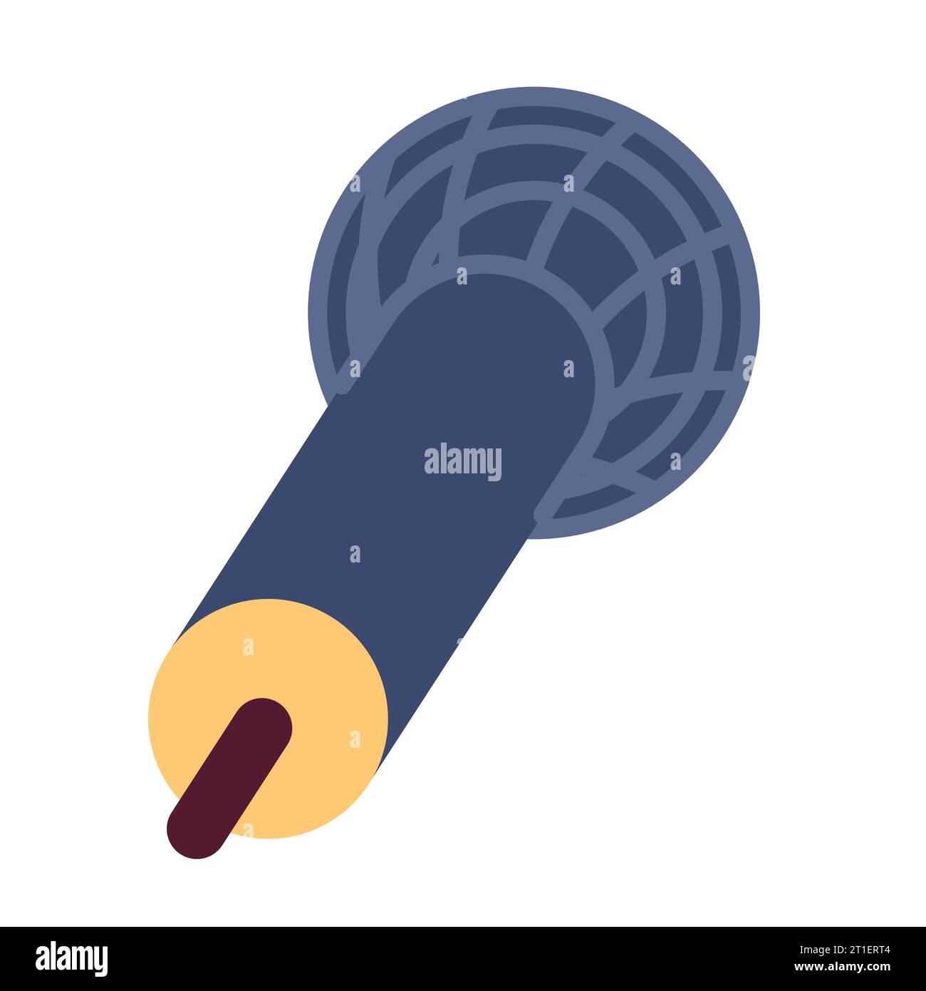 Stage microphone 2D cartoon object Stock Vector Image & Art - Alamy