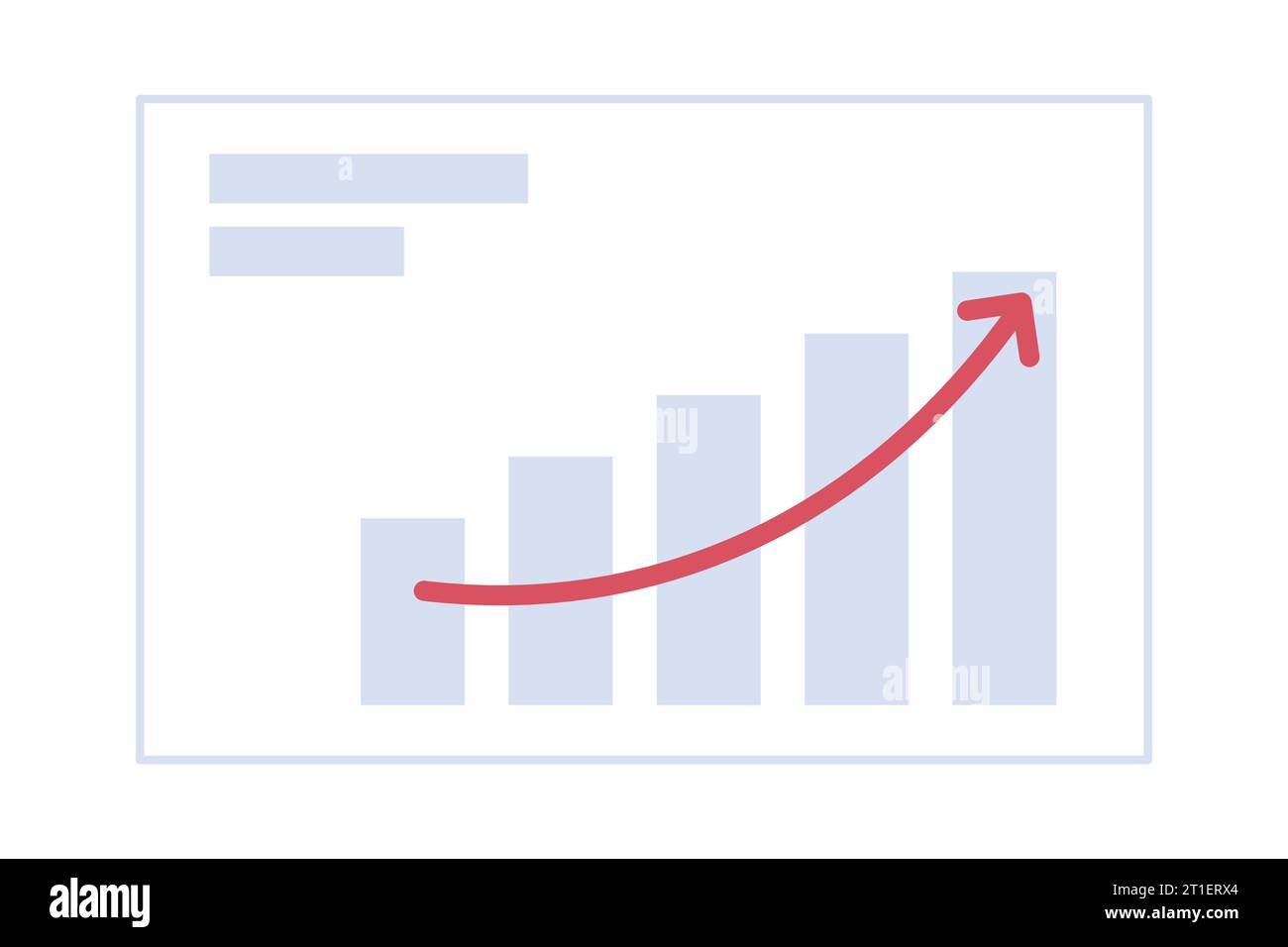 Bar graphs arrow rising up 2D cartoon object Stock Vector Image & Art ...