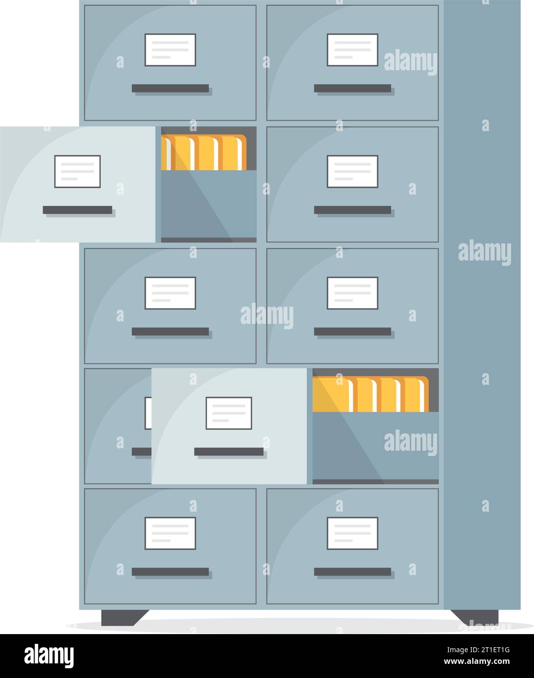 Office cabinet icon in flat style. Furniture storage vector illustration on isolated background ...