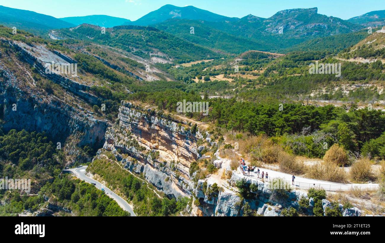 beautiful natural landscape of the Verdon Gorges in the French Alps ...