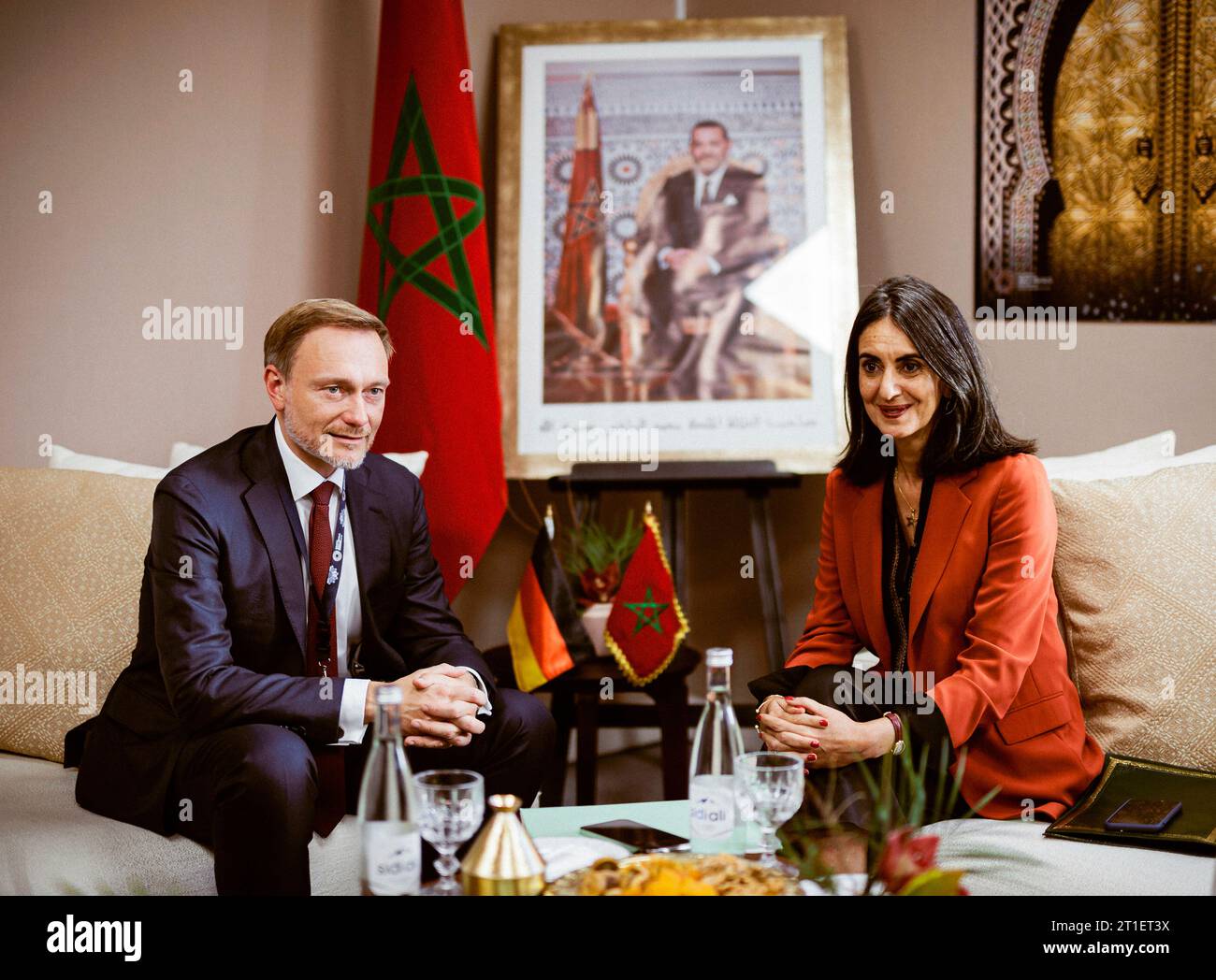 Christian Lindner (FDP), Federal Minister of Finance, meets Nadia ...