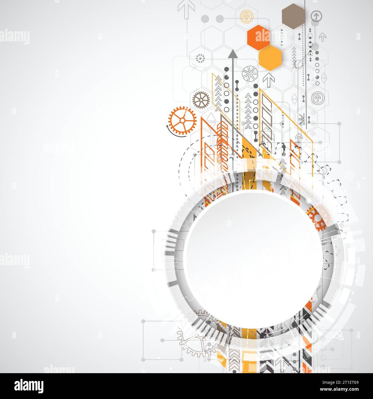 Abstract background with various technological elements. Vertical ...