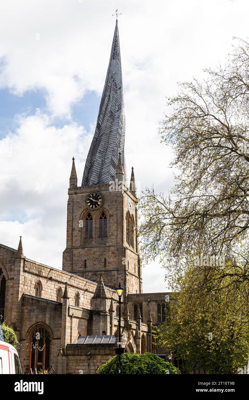 Chesterfield church, Chesterfield, Derbyshire, Peak District, UK ...