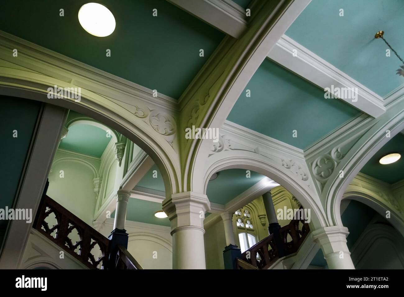 Classic ceiling moldings of an old house Stock Photo - Alamy