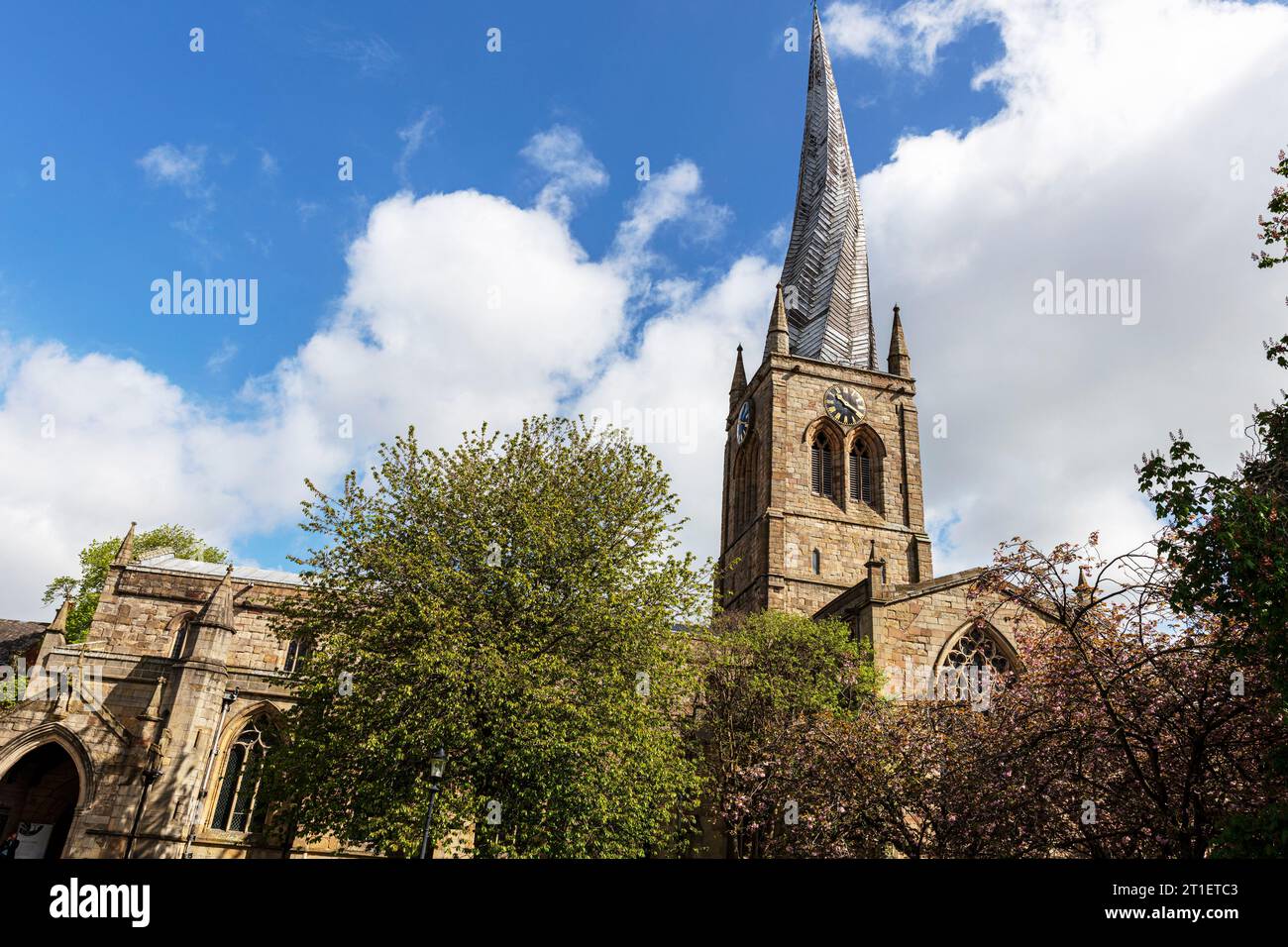 Chesterfield church, Chesterfield, Derbyshire, Peak District, UK ...