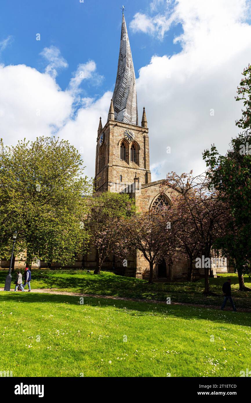 Chesterfield church, Chesterfield, Derbyshire, Peak District, UK ...
