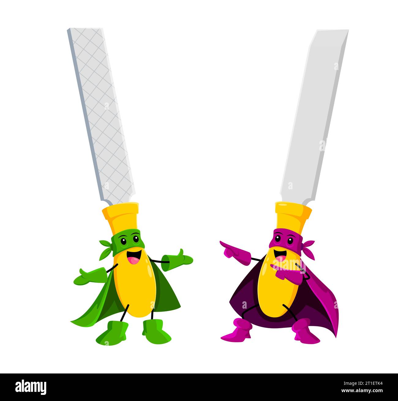 Cartoon chisel and file tools superhero characters. Isolated vector ...