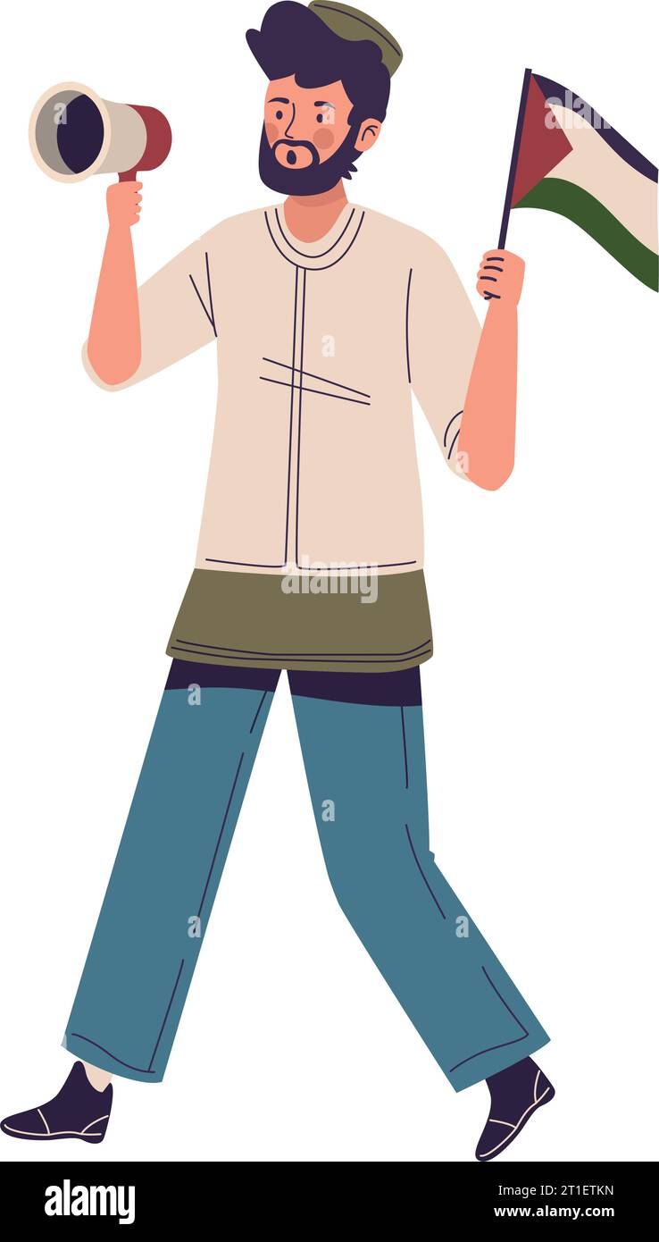 Palestinian man flag Stock Vector Images - Alamy