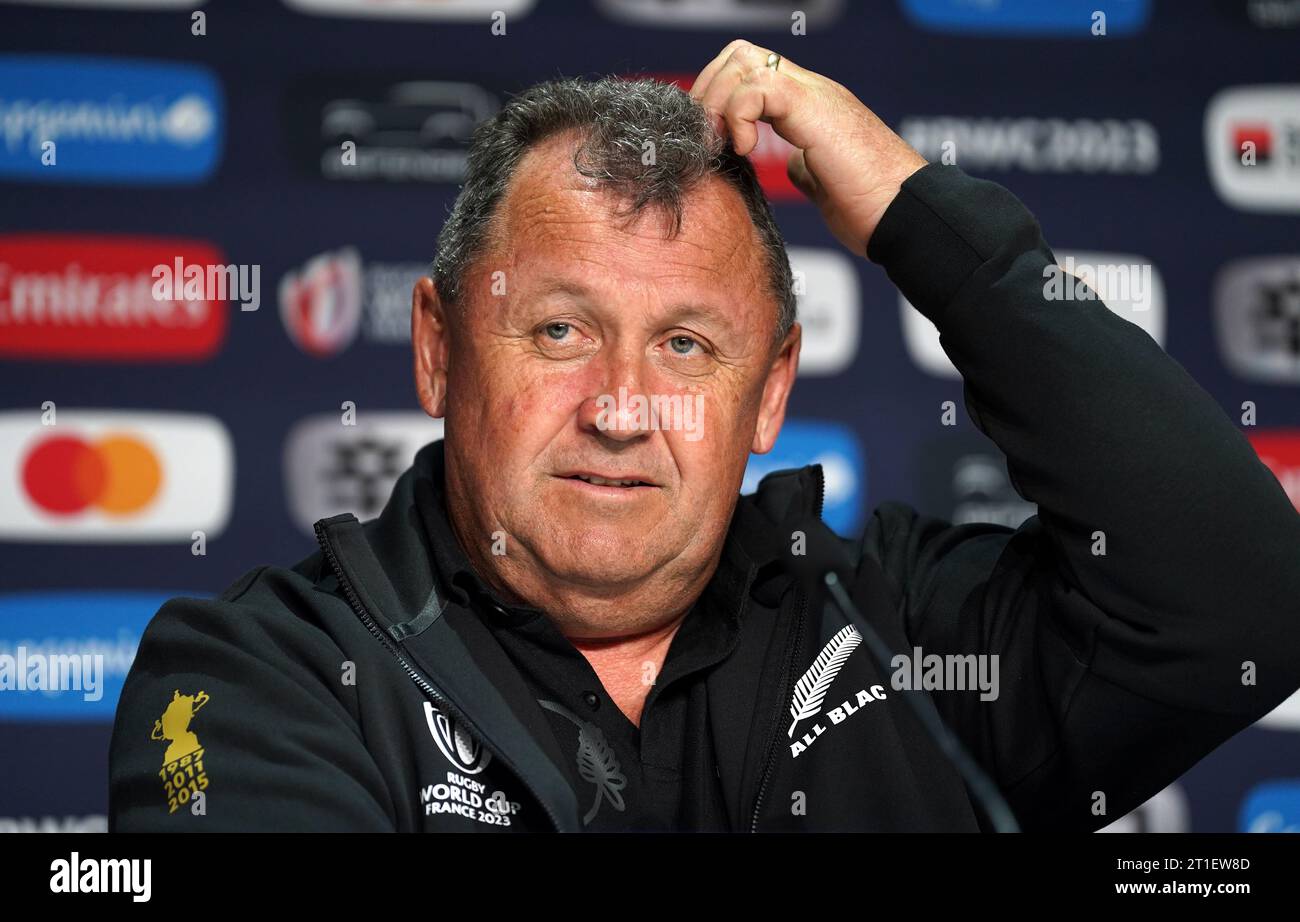 New Zealand head coach Ian Foster during the press conference at the ...