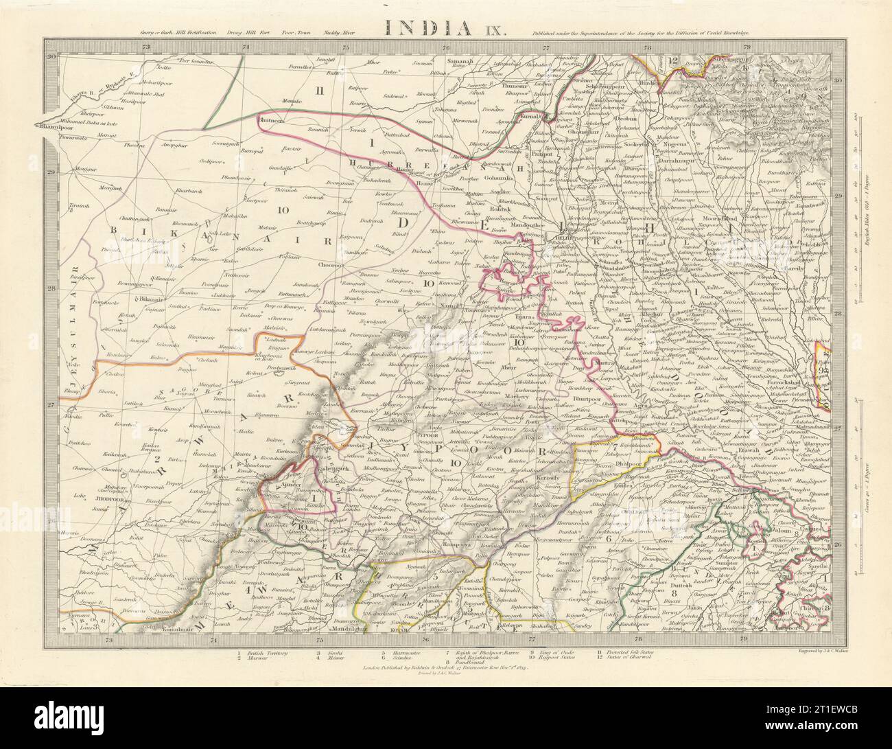 Map of india jaipur hi-res stock photography and images - Alamy