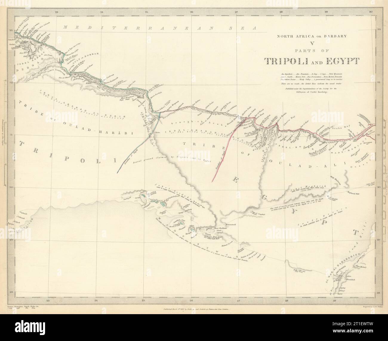 NORTH AFRICA BARBARY. Parts of Tripoli (Libya) & Egypt. Tribes. SDUK ...
