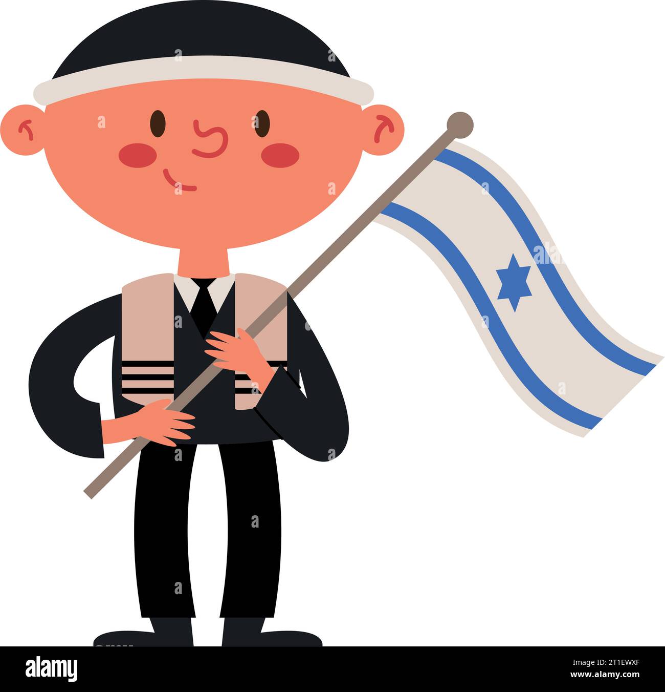 israel man waving flag character Stock Vector Image & Art - Alamy