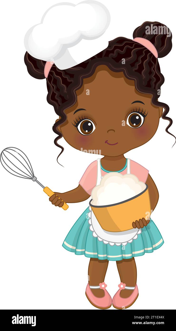 Vector Cute Little Chef Baking Stock Vector Image & Art - Alamy