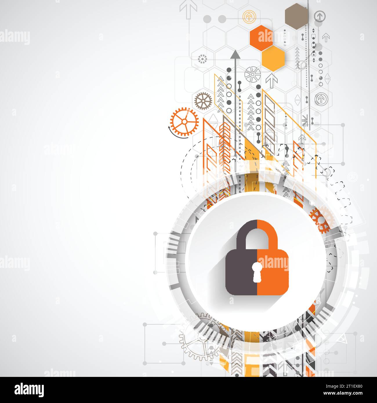 Protection concept. Protect mechanism, system privacy. Vector ...