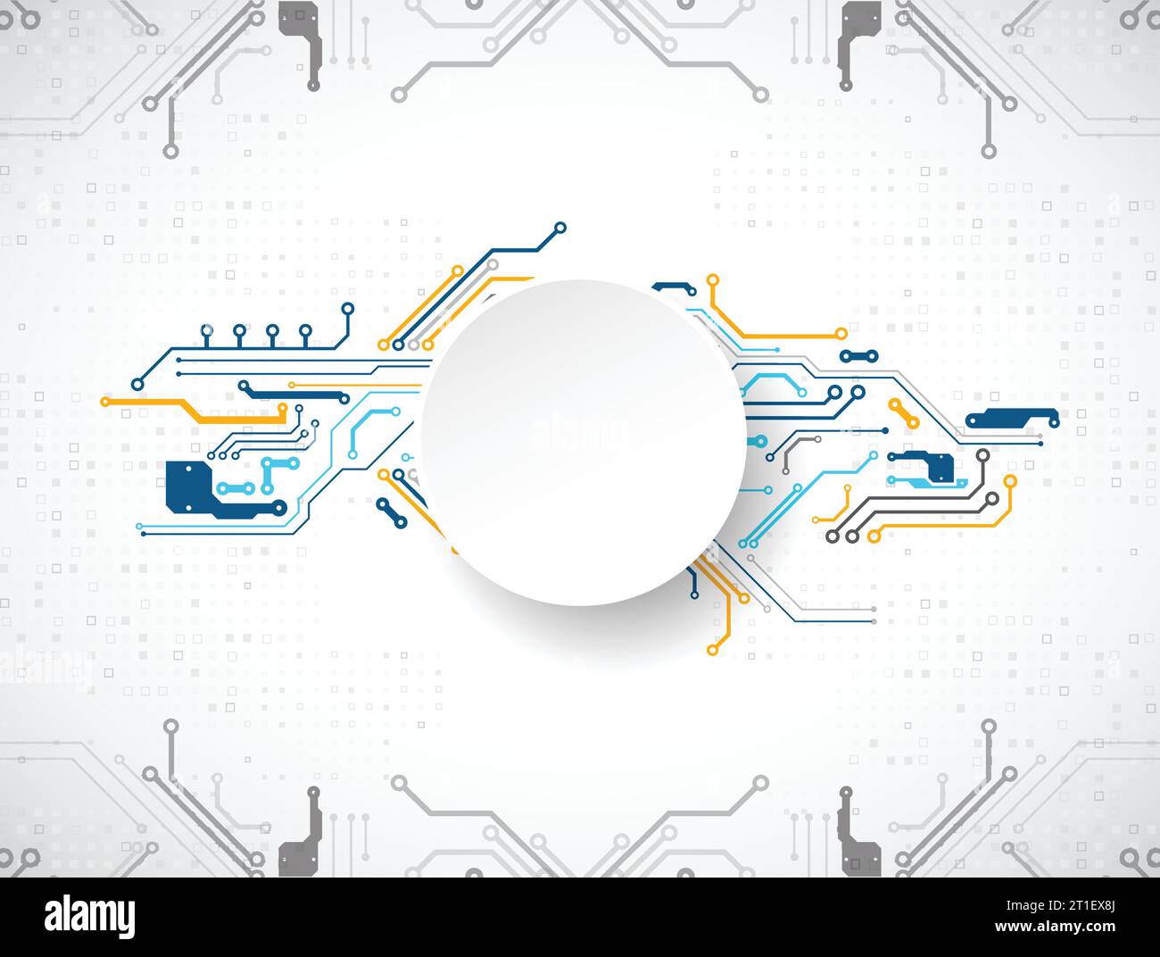 Vector illustration, Hi-tech digital technology and engineering theme ...