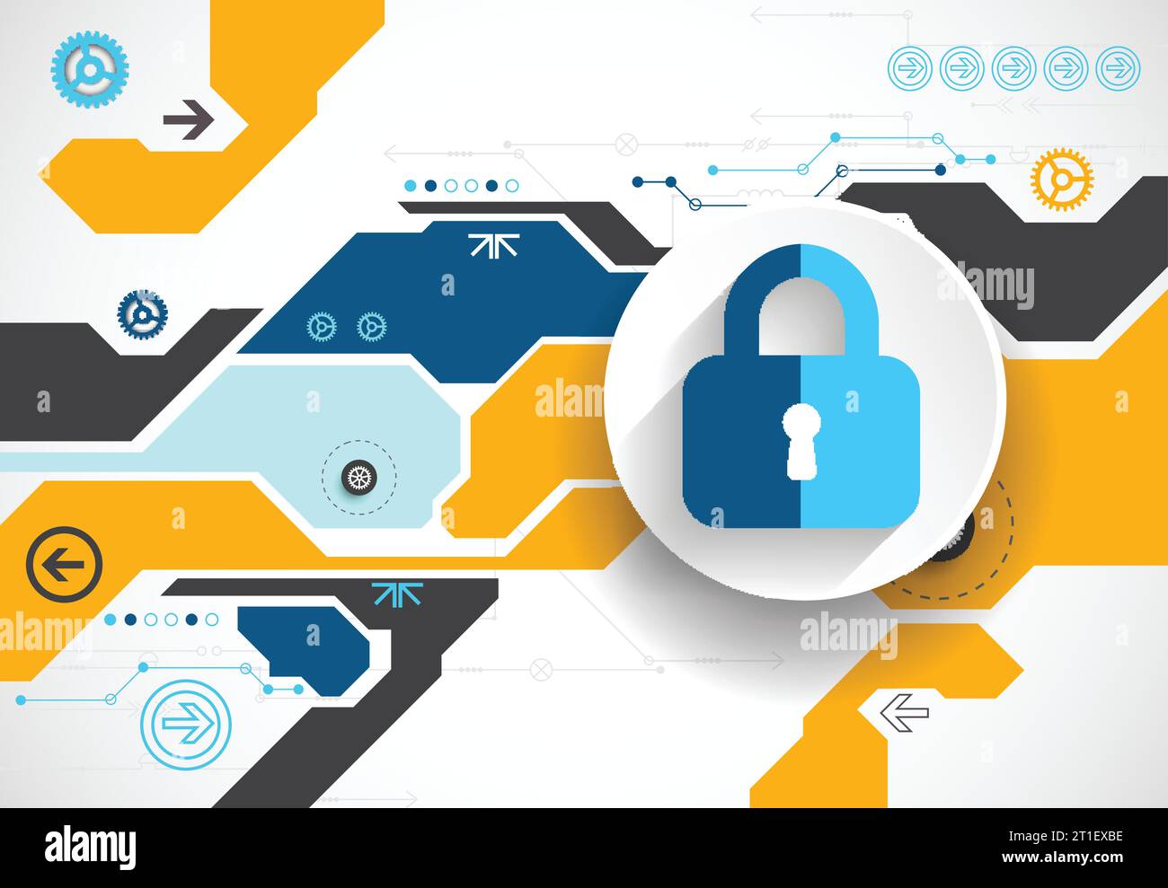 Protection concept. Protect mechanism, system privacy. Vector ...