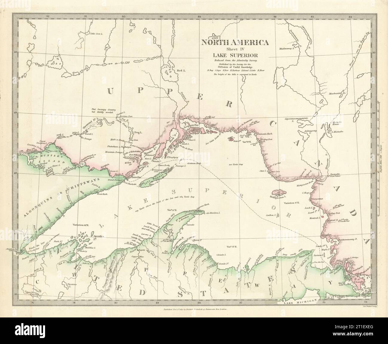 Map of lake michigan hi-res stock photography and images - Alamy