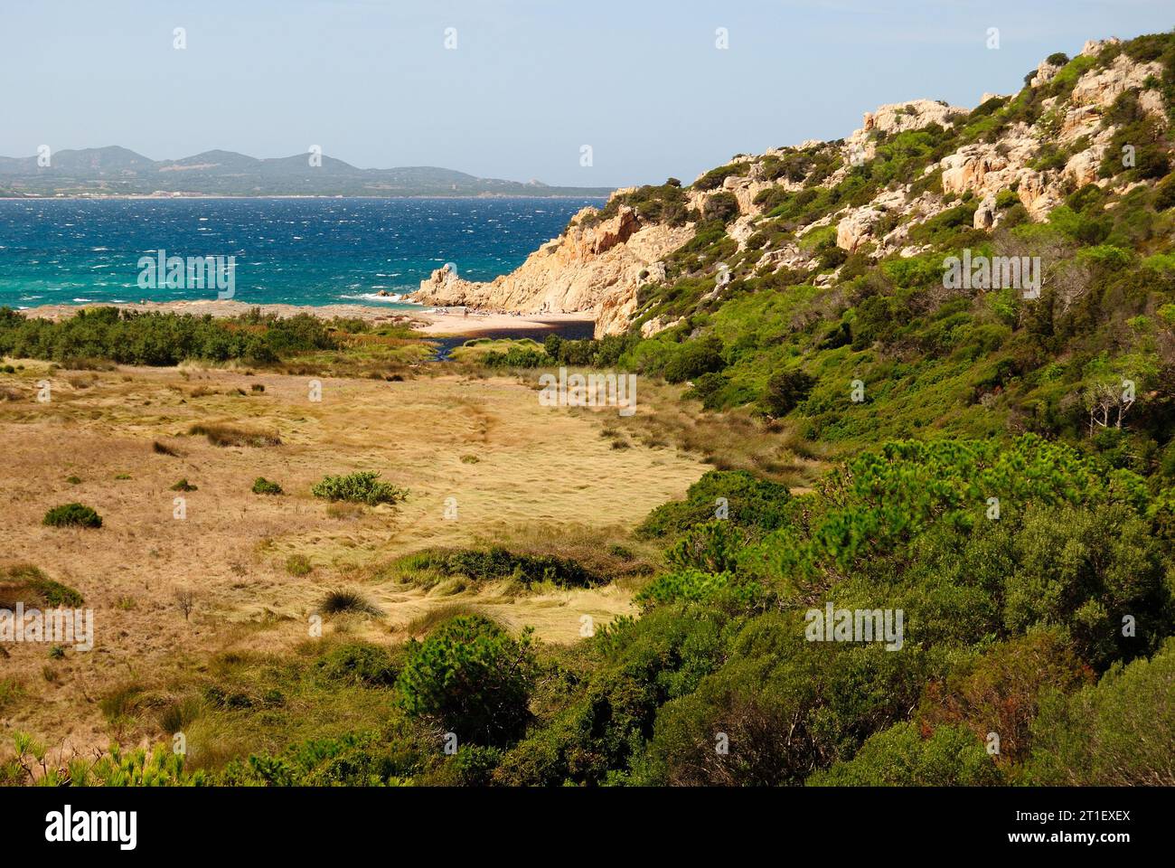 The coast and the beach of Monti Russu Stock Photo - Alamy