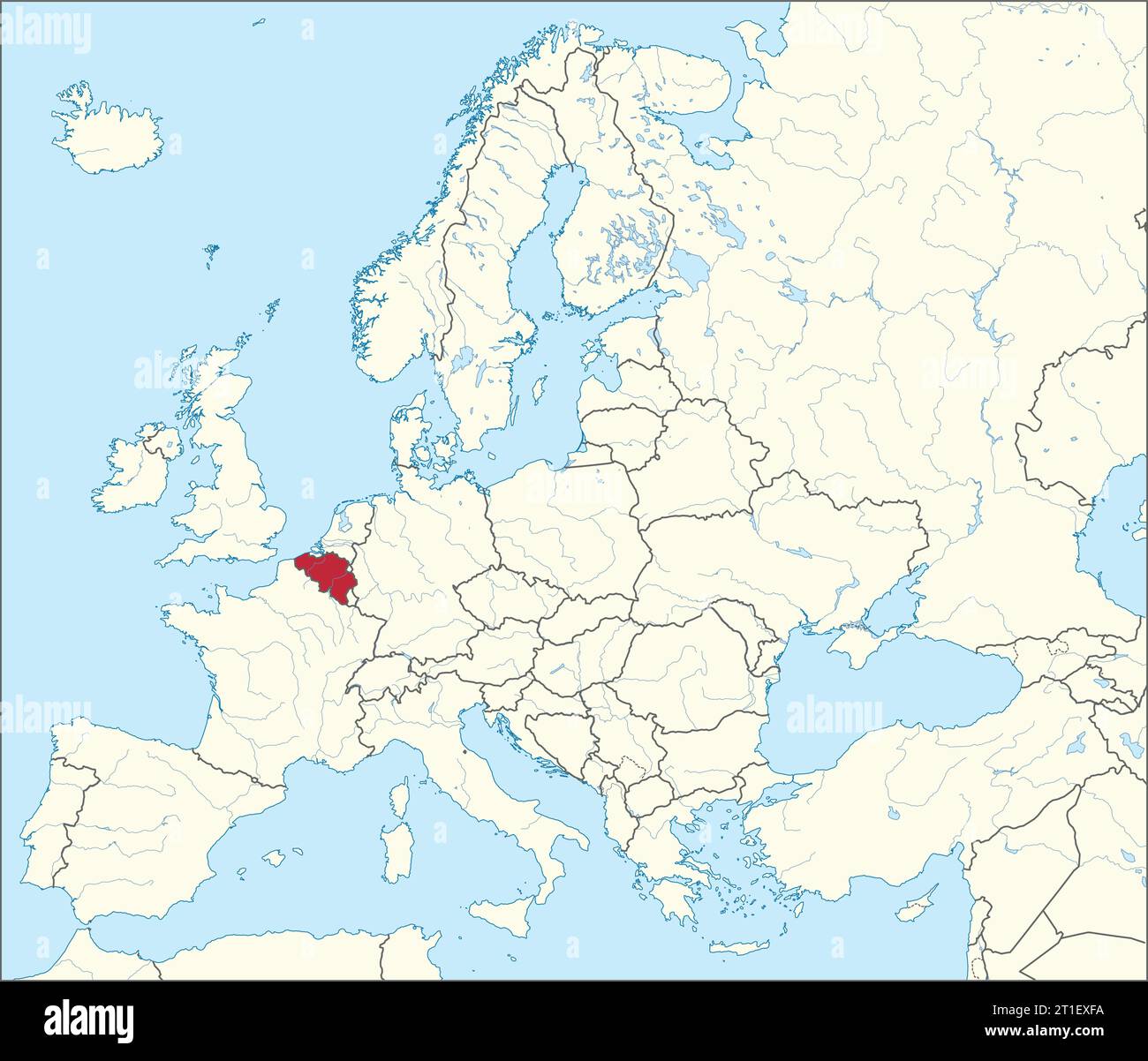 Belgium World Map Location 2,777 Belgium Map Europe Stock Photos,
