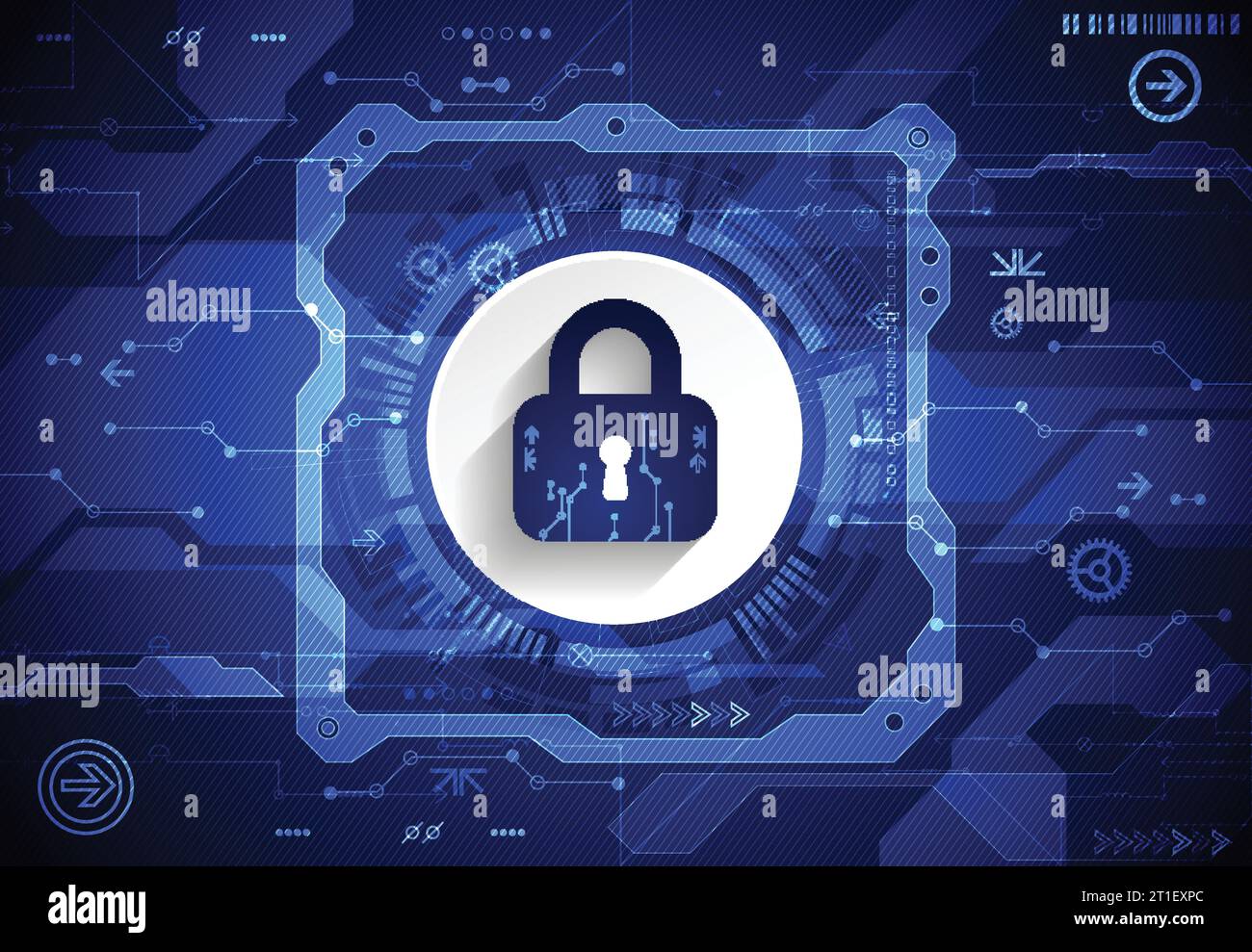 Protection concept. Protect mechanism, system privacy. Vector ...