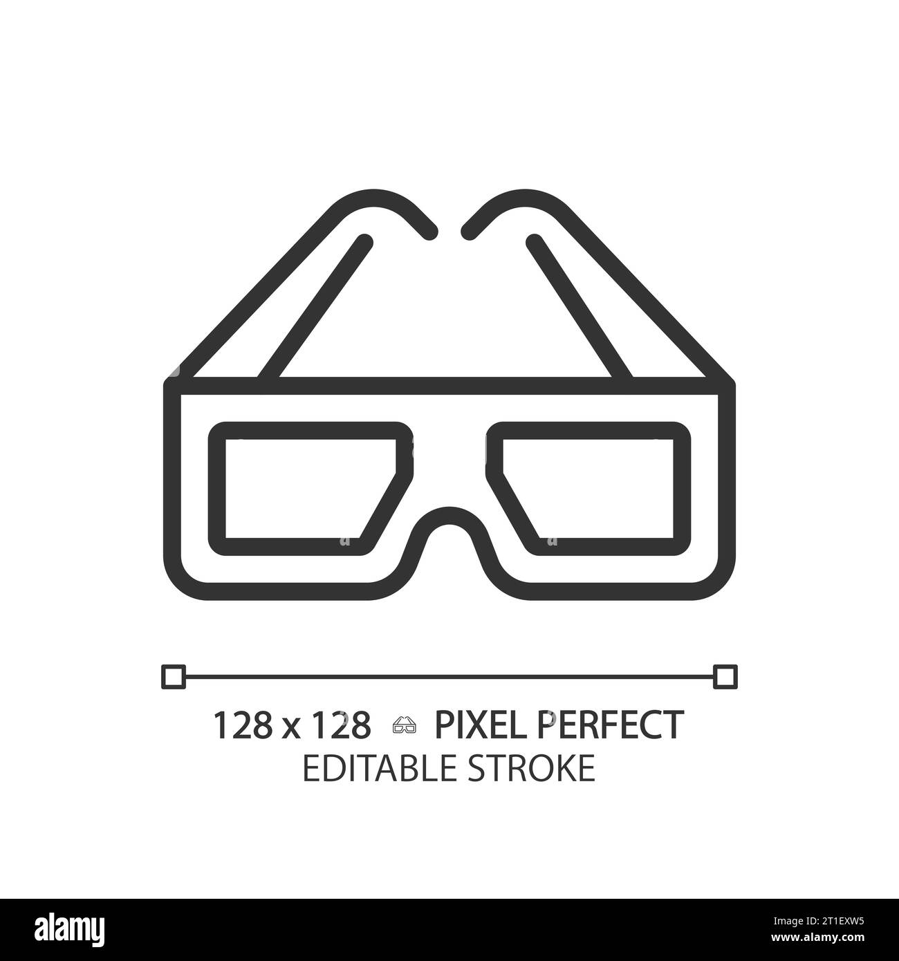 2D thin linear 3D goggles icon Stock Vector Image & Art - Alamy