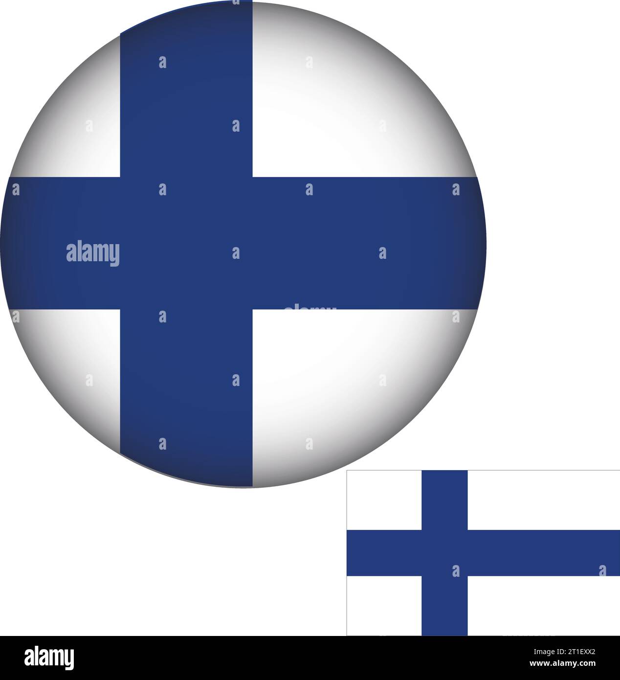 Finland Flag Round Shape Stock Vector Image & Art - Alamy