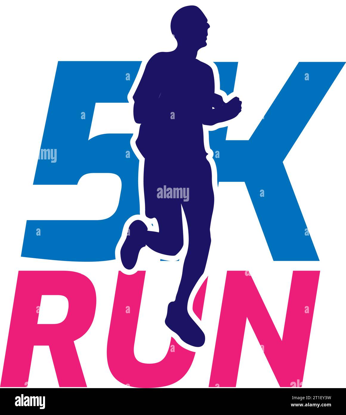Logo Design for 5K fun run event in vector Stock Vector Image & Art - Alamy