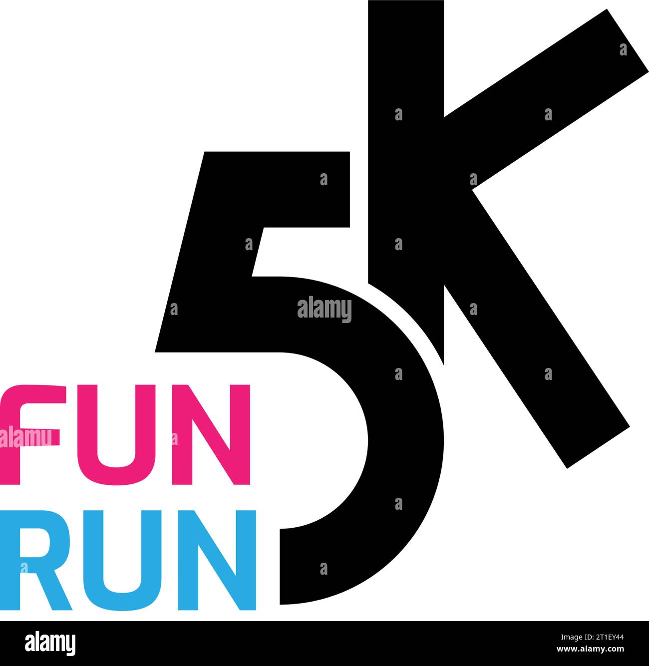 Logo Design for 5K fun run event in vector Stock Vector Image & Art - Alamy