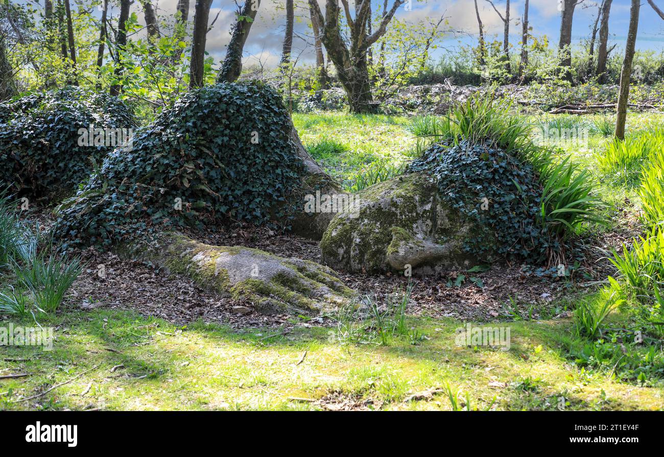 The Mud Maid sculpture at the Lost Gardens of Heligan Cornwall April ...