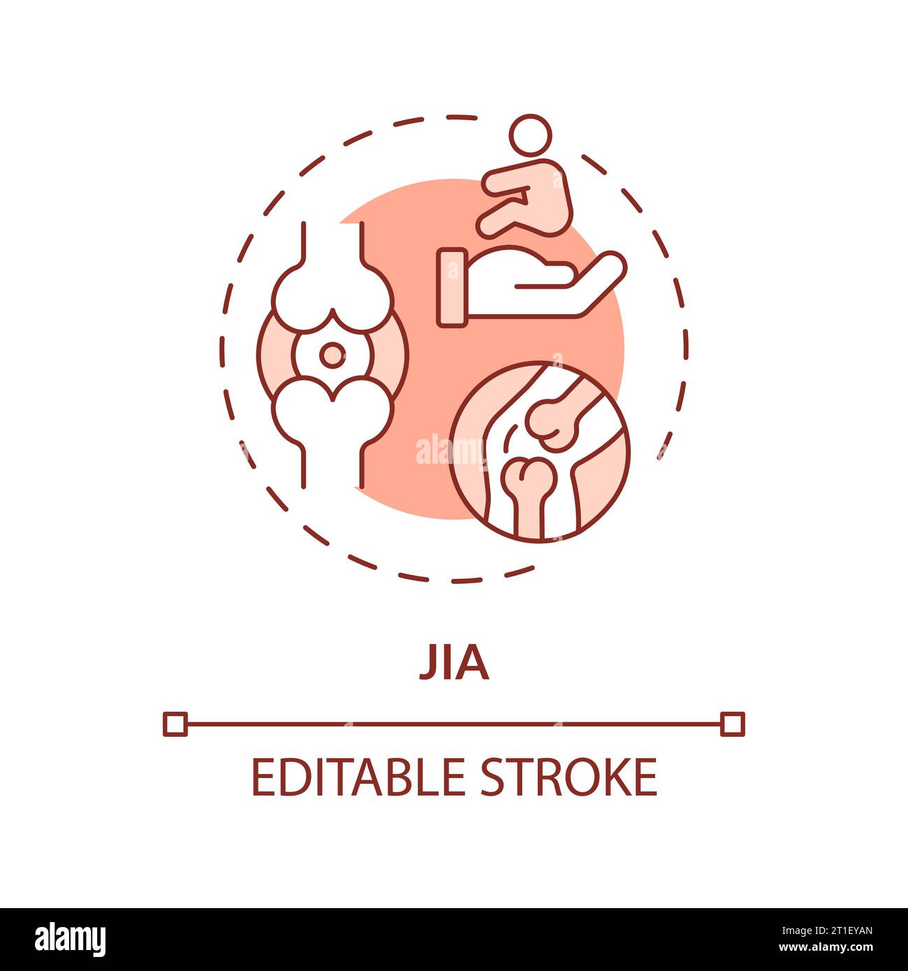 2d Customizable Thin Line Red Icon Jia Concept Stock Vector Image And Art