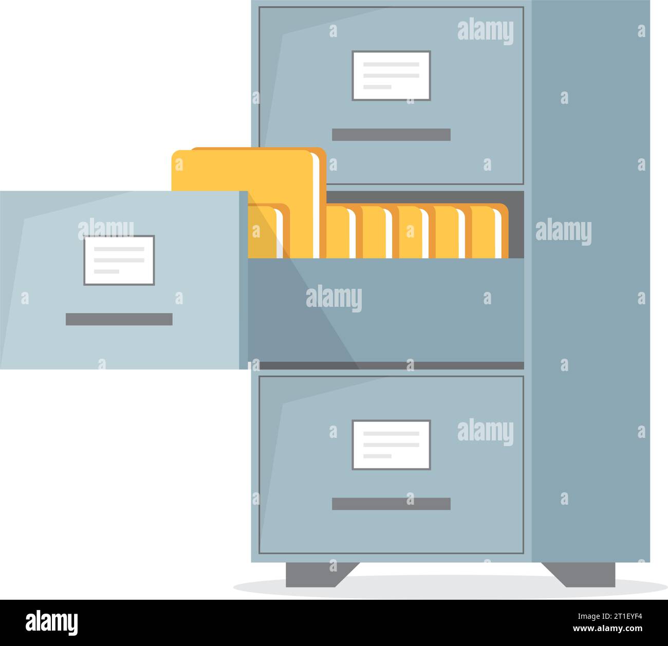 Office cabinet icon in flat style. Furniture storage vector ...