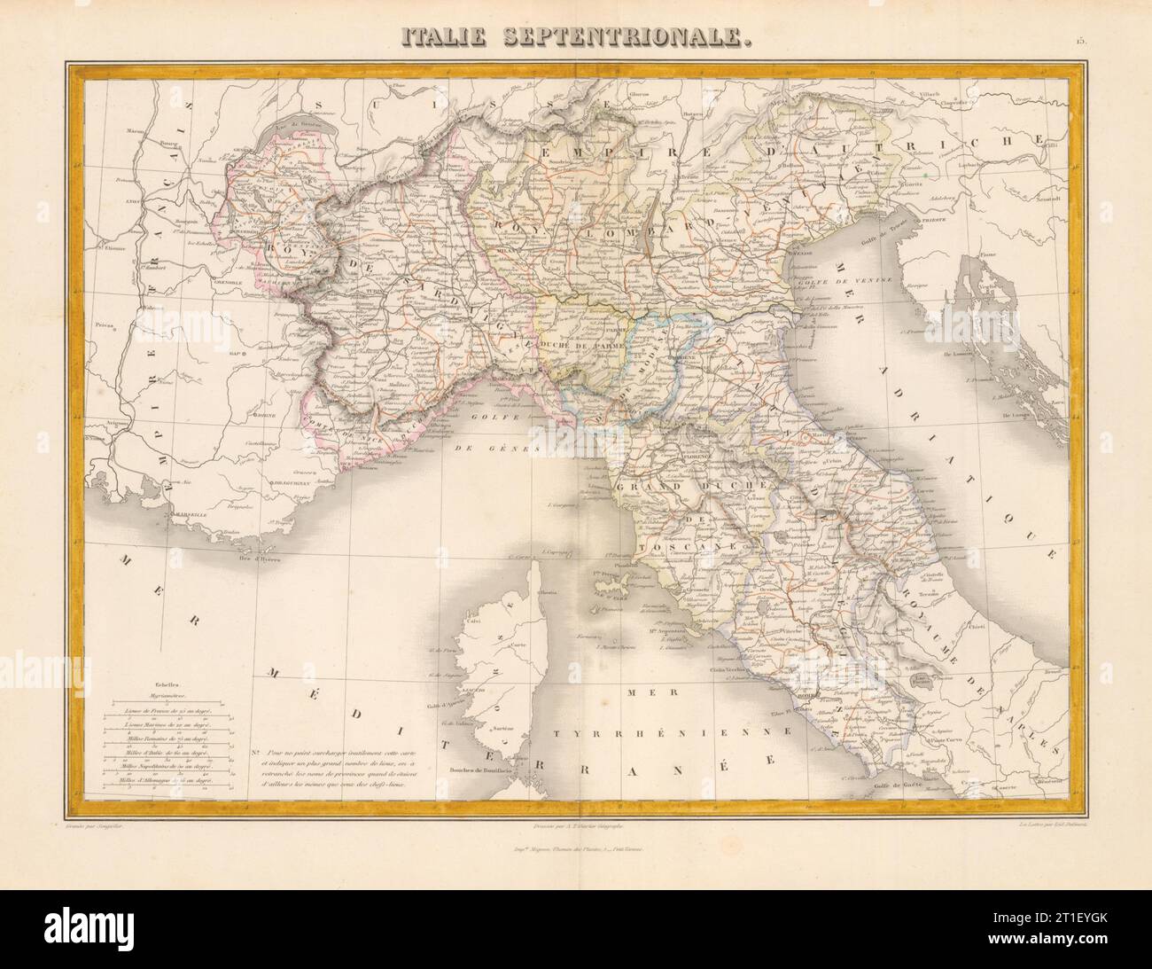 'Italie Septentrionale'. MIGEON. Northern Italy c1883 old antique map ...